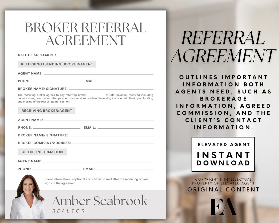 Real Estate Referral Agreement, Real Estate Flyer, Real Estate ...