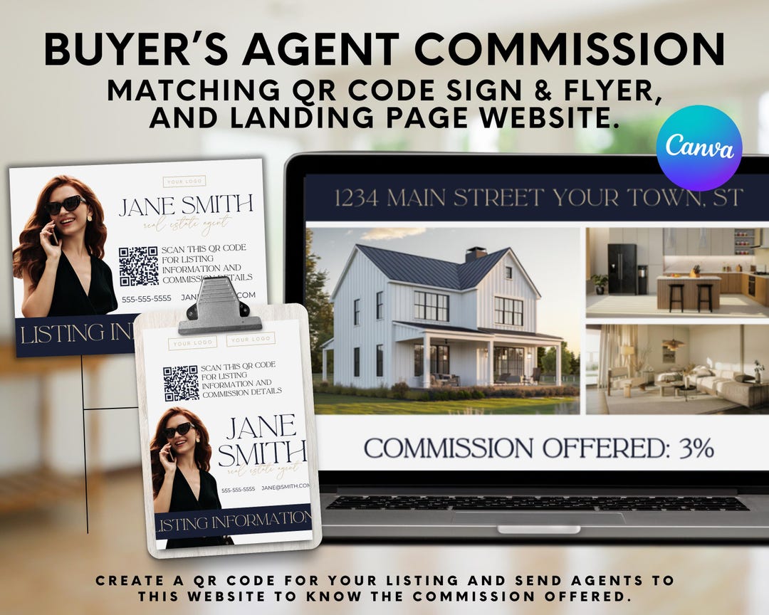 Real Estate Buyer Agent Commission Landing Pages, Realtor Marketing ...