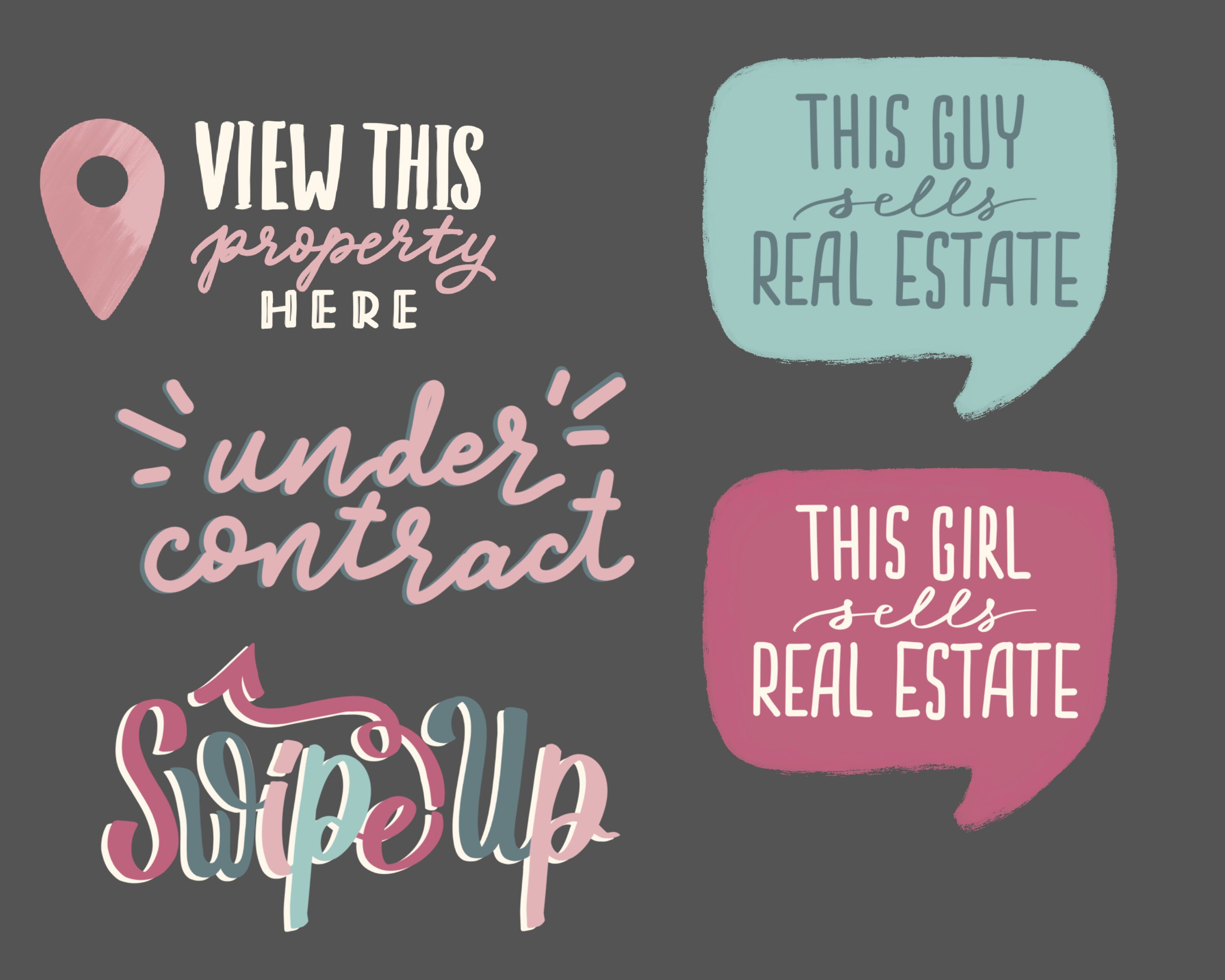 Real Estate Instagram Stickers, Real Estate Template, Realtor Stickers ...