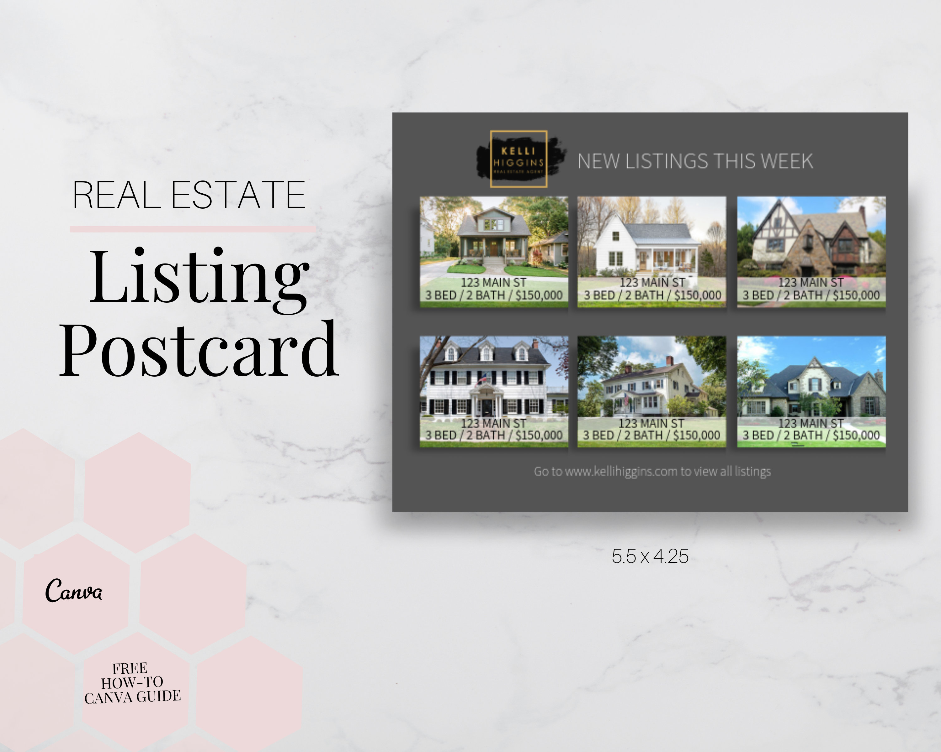 Real Estate Postcard Realtor Postcard Templates Canva | Etsy