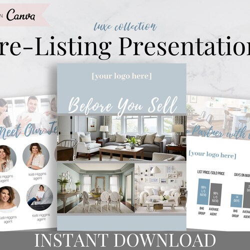 Listing Presentation for Real Estate Realtor Listing Packet - Etsy