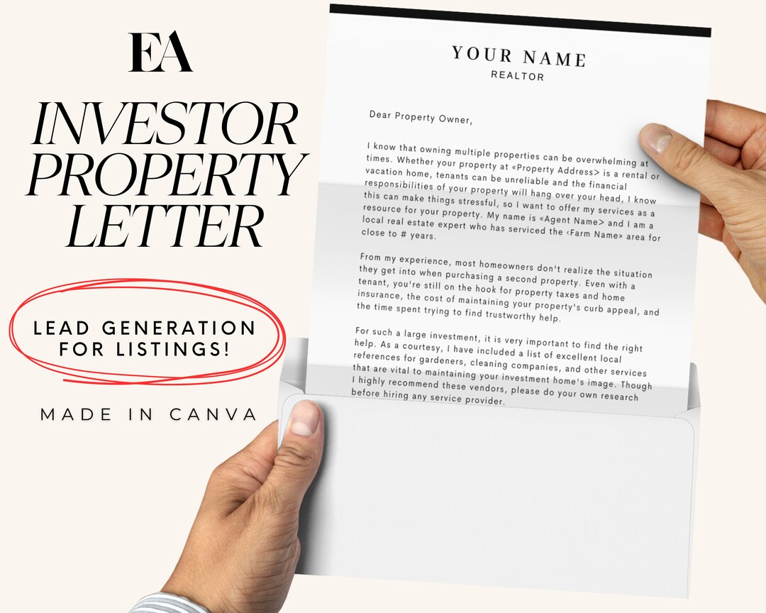 Real Estate Mailers, Real Estate Farming, Homeowner Letter, Investor ...