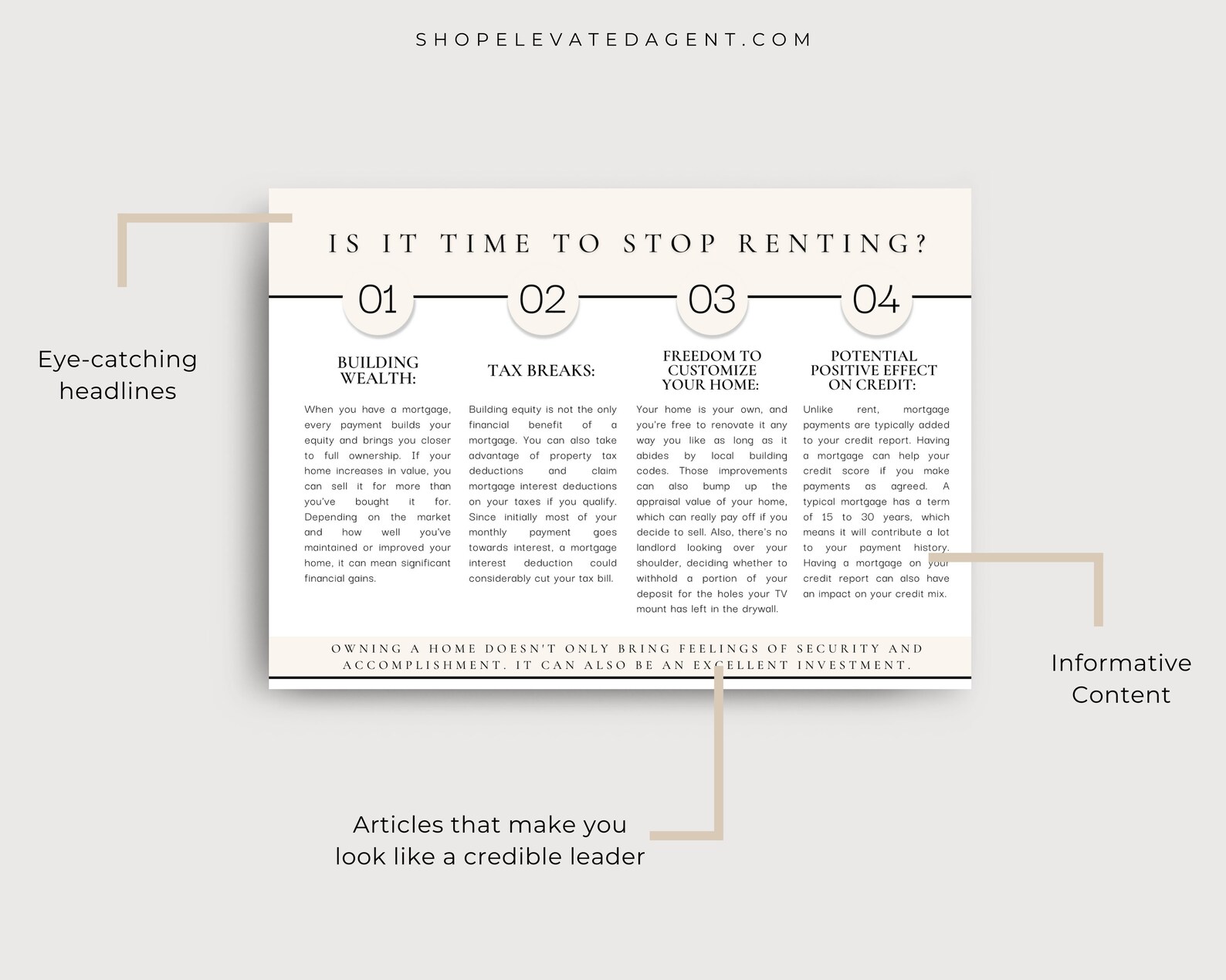 Real Estate Postcard Buying Vs. Renting Real Estate - Etsy