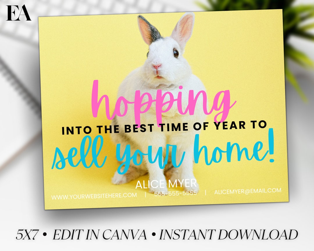 Realtor Spring Postcard, Real Estate Easter Postcard, Real Estate ...