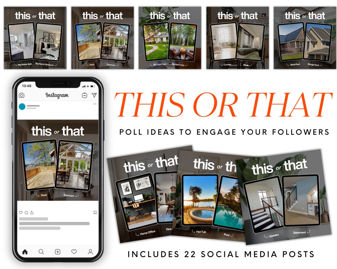 This or That Social Media Posts, Real Estate Social Media, Realtor ...
