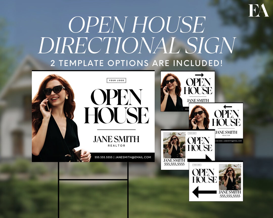 Real Estate Open House Yard Sign, Realtor Open House Sign, for Sale ...