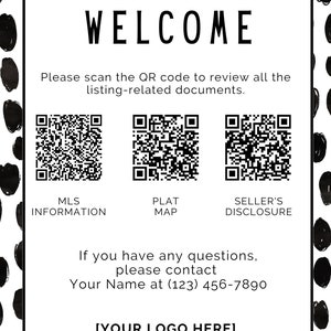 Real Estate QR Code Listing Flyer, Open House QR Code, Real Estate ...