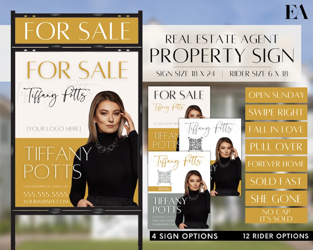 Real Estate Signs, Real Estate Yard Sign, Sold Sign for Realtor, Open ...