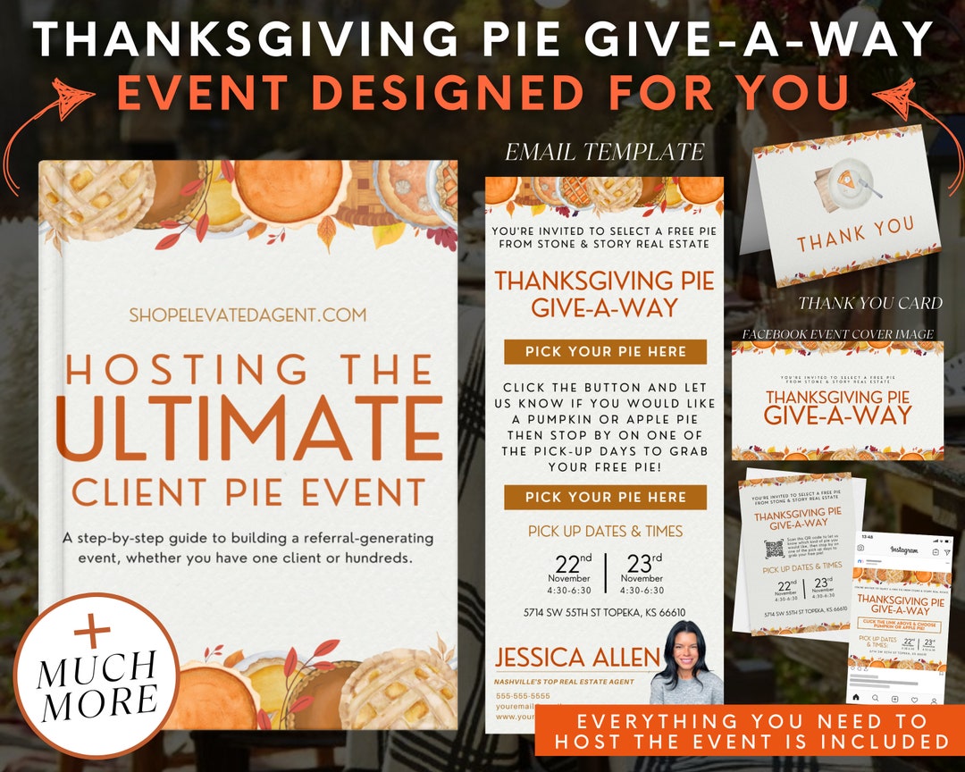Real Estate Marketing, Real Estate Fall Marketing, Thanksgiving Pie ...