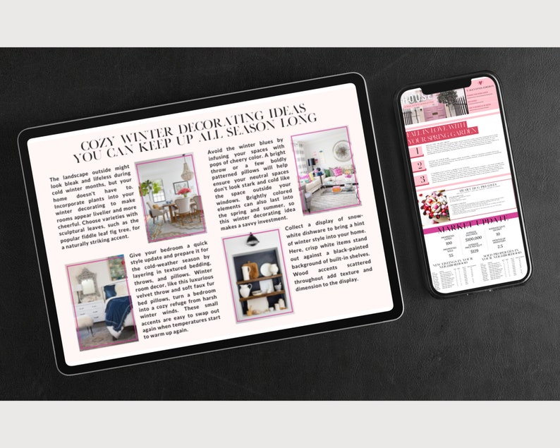 Real Estate Email Newsletter February Newsletter Valentines - Etsy