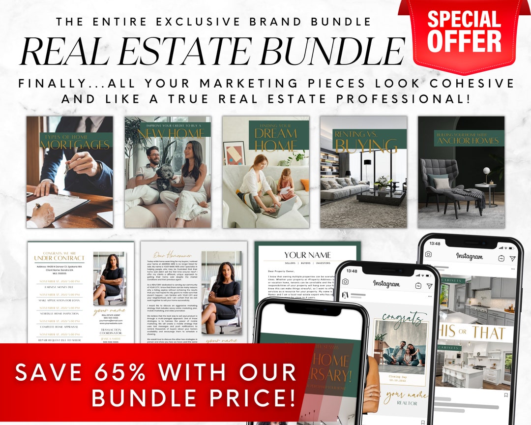 Luxury Real Estate Marketing Bundle Real Estate Marketing Bundle Real ...