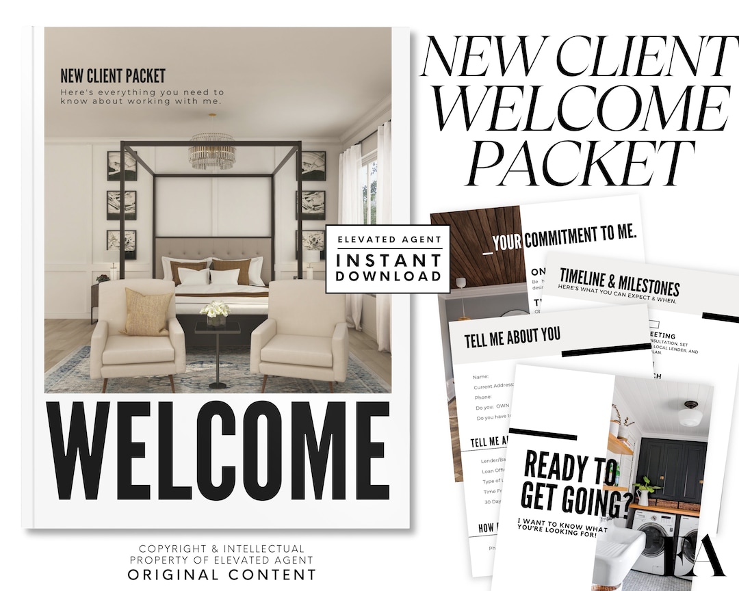Client Welcome Packet, Real Estate Template, New Client Packet, Real ...