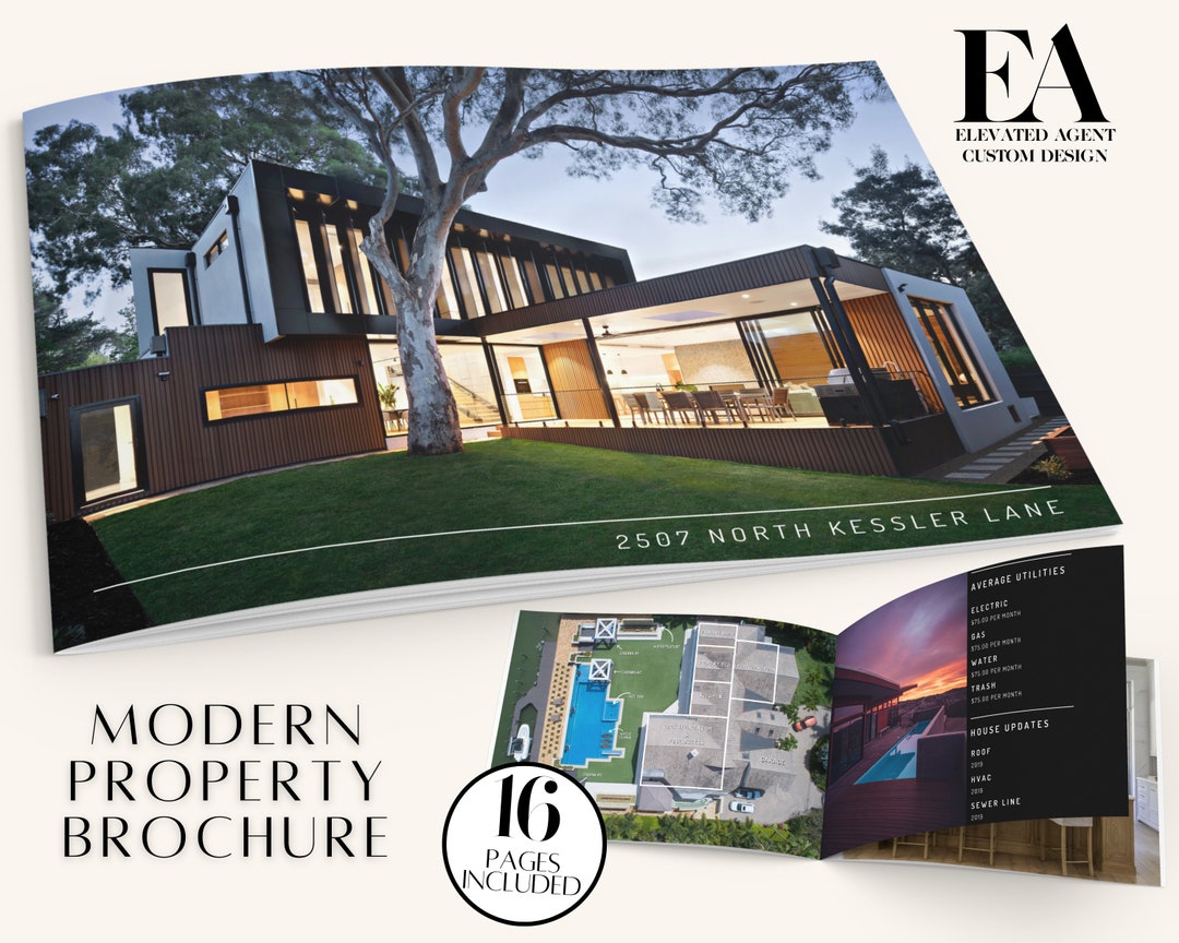 Modern Real Estate Brochure Template, Property Listing Flyer (canva) - Etsy