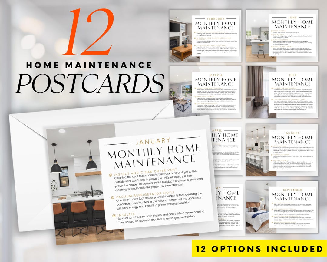Real Estate Home Maintenance Postcard Template: Realtor Marketing ...
