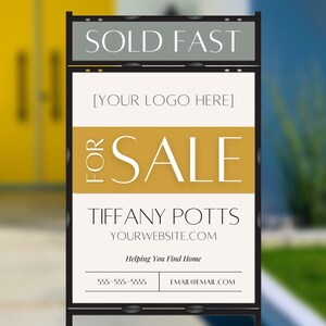 Real Estate Sign, Property Sign, for Sale Sign, Realtor Sold Sign ...
