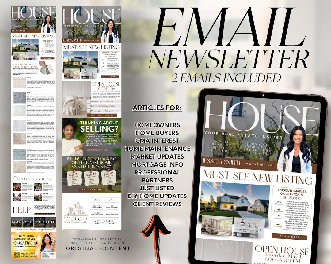 July Real Estate Newsletter, Realtor Email Newsletter, July Email ...