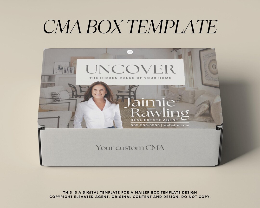 CMA Box Template, Realtor CMA Packet, Custom Cma Box, Real Estate ...