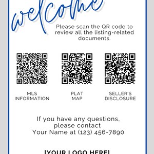 Real Estate QR Code Listing Flyer, Open House QR Code, Real Estate ...