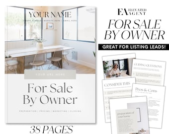 For Sale by Owner Real Estate FSBO Guide Lead Magnet Canva Template ...