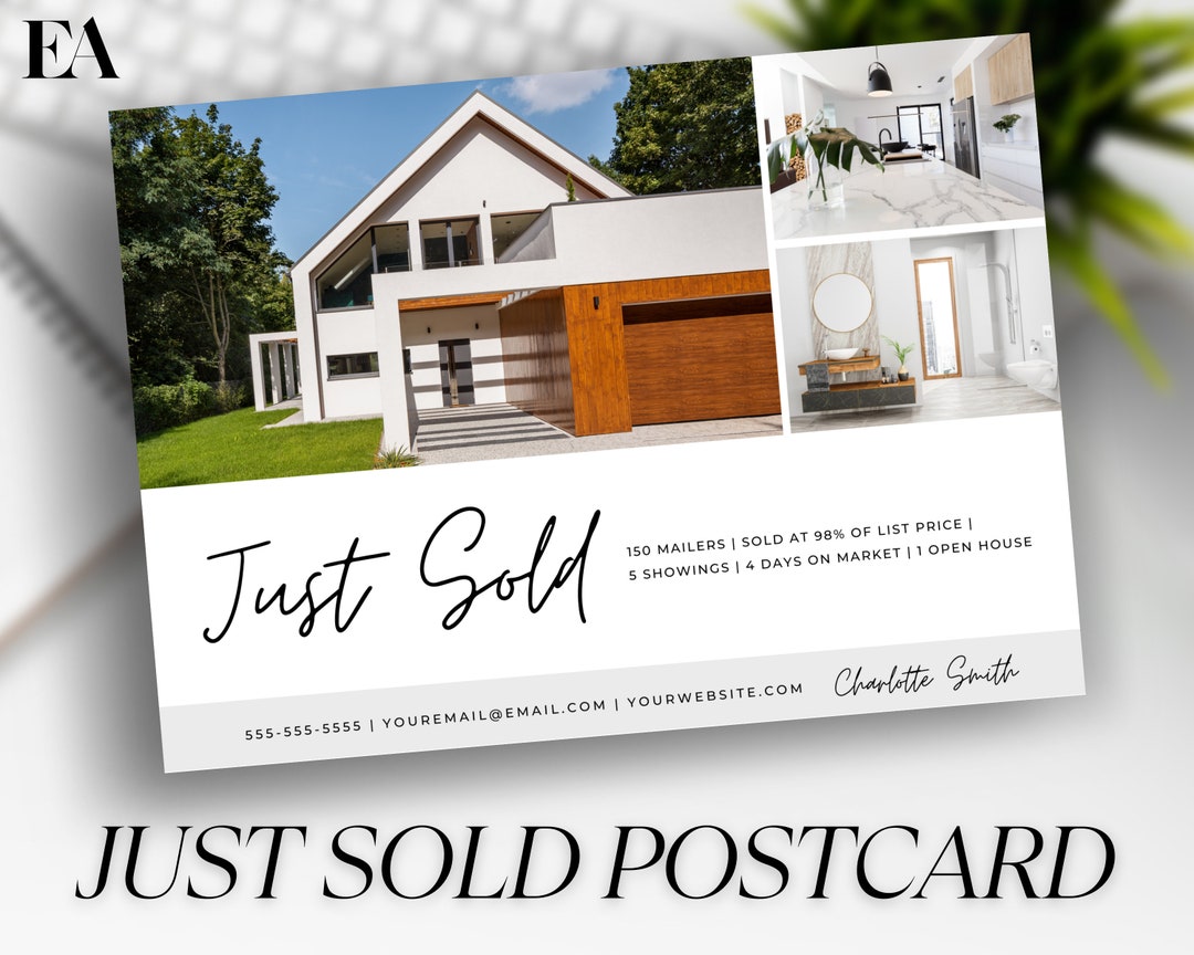 Just Sold Postcard Template, Real Estate Postcard, Every Door Direct ...