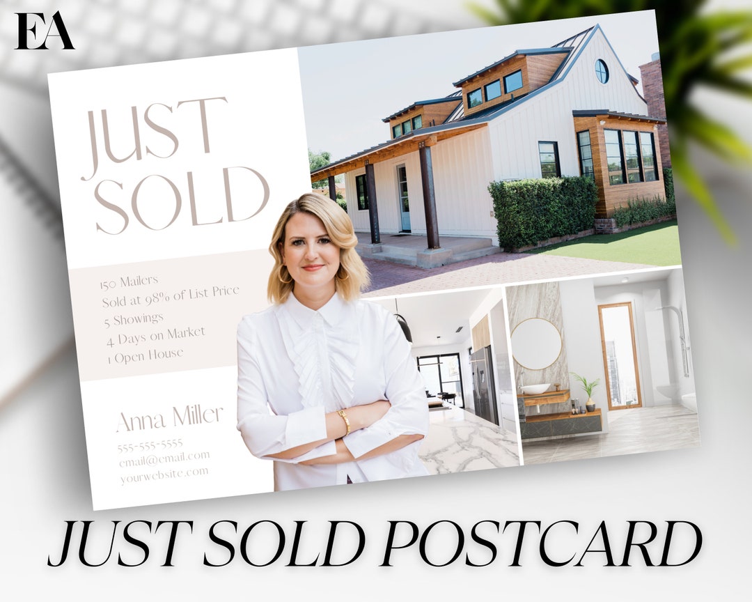 Just Sold Postcard for Real Estate, Sold Postcards, Real Estate Farming ...