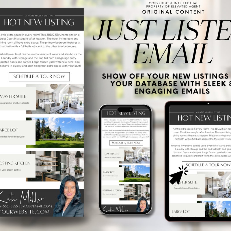 Email Template Just Listed - Etsy