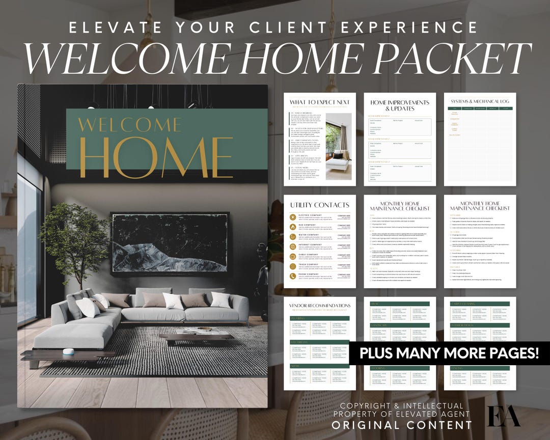 Real Estate Closing Packet: New Home Guide Canva Template - Etsy
