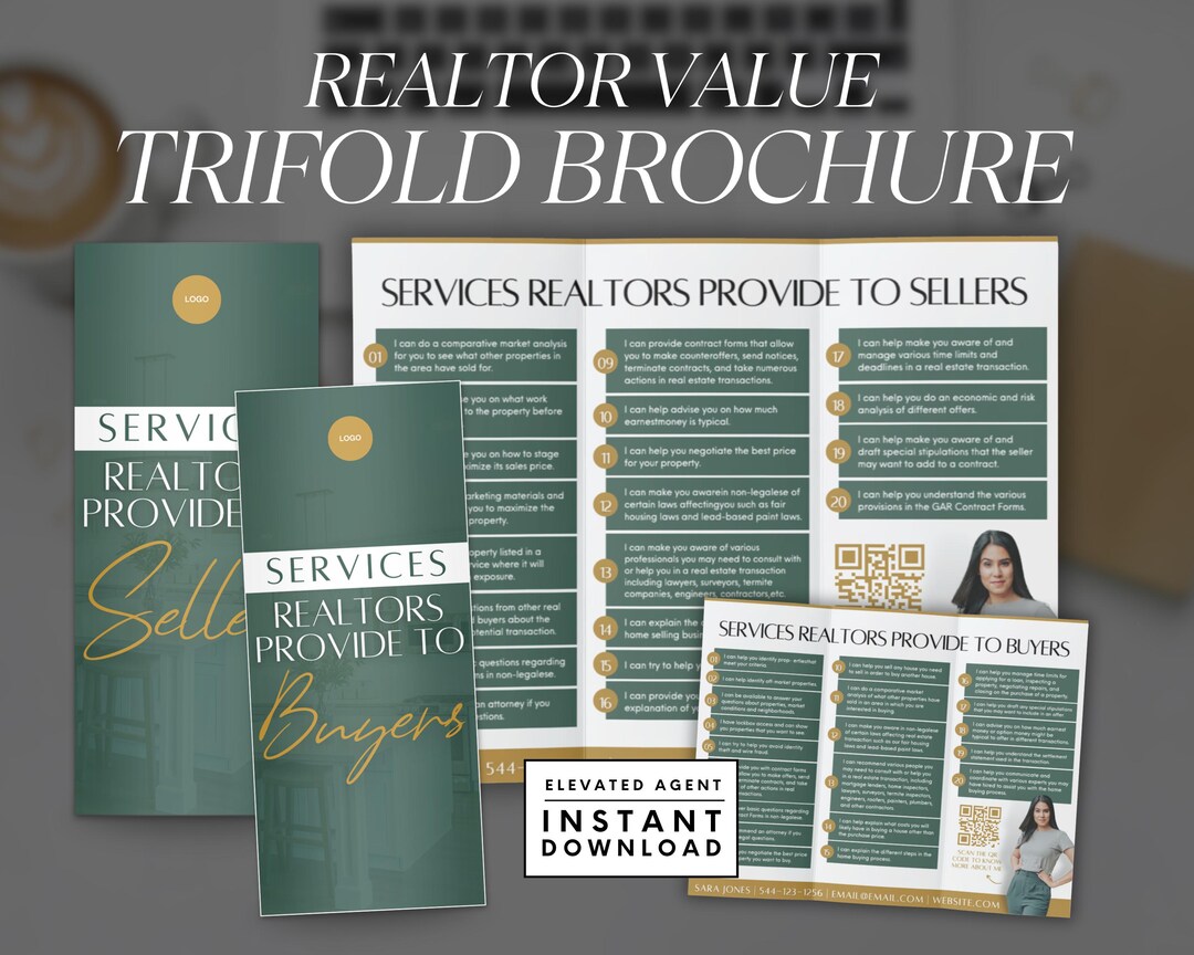 Realtor Value Trifold Brochure Template: Real Estate Services (canva ...