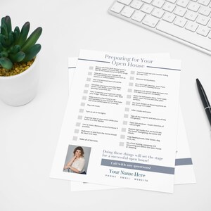 Open House Checklist Real Estate Marketing Open House Flyer Real Estate ...