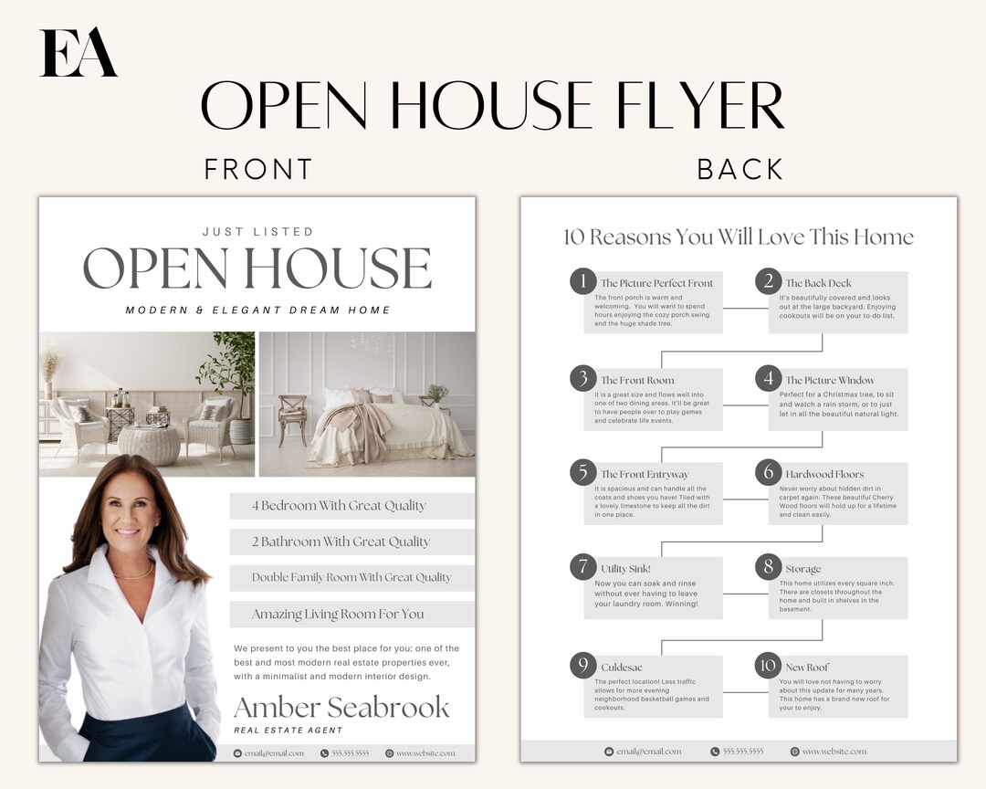 Real Estate Open House, Open House Flyer, Real Estate Branding, Realtor ...