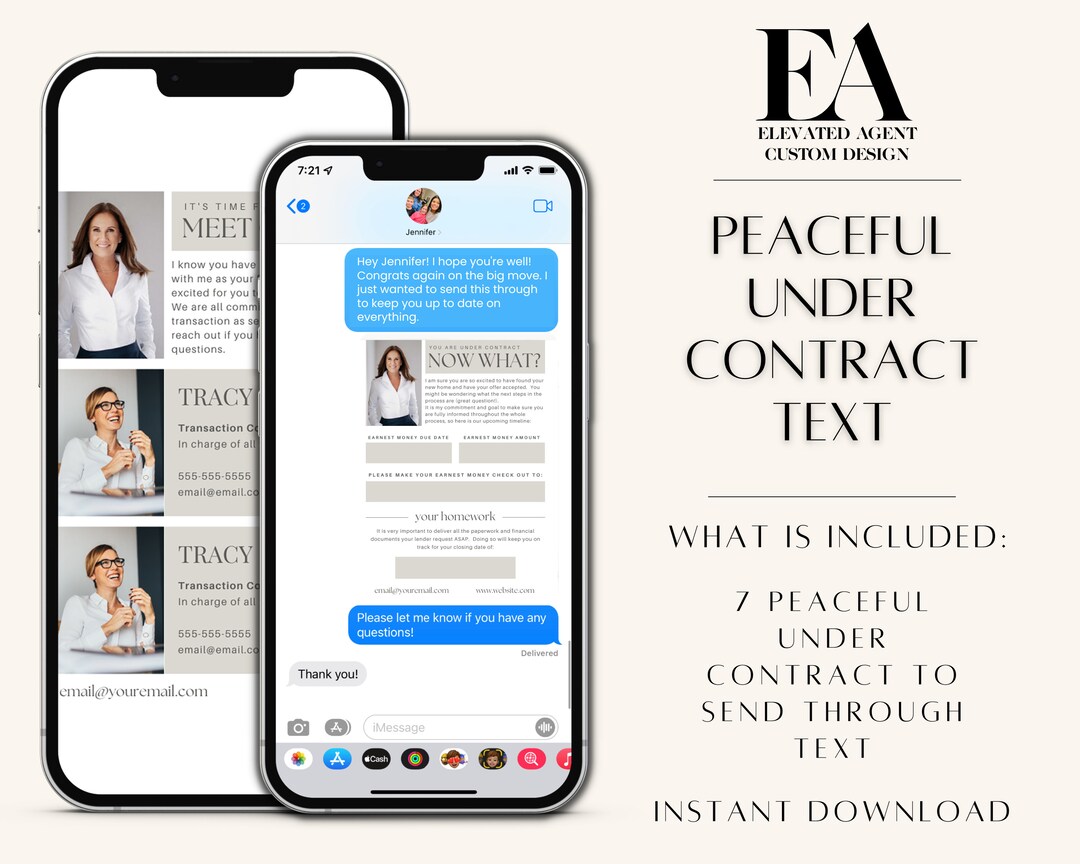 Under Contract Text, Textable Under Contract Update, Real Estate Text ...