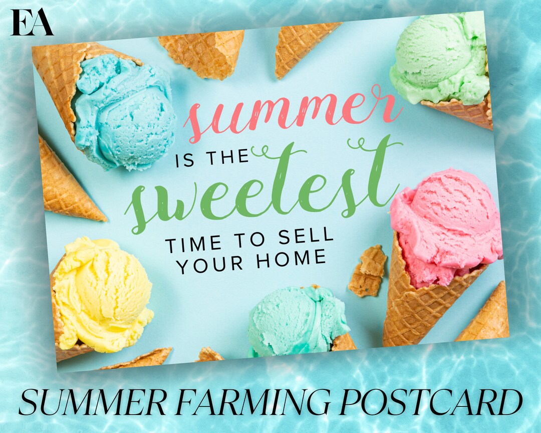 Real Estate Summer Postcard Template Summer Farming Postcard Home ...