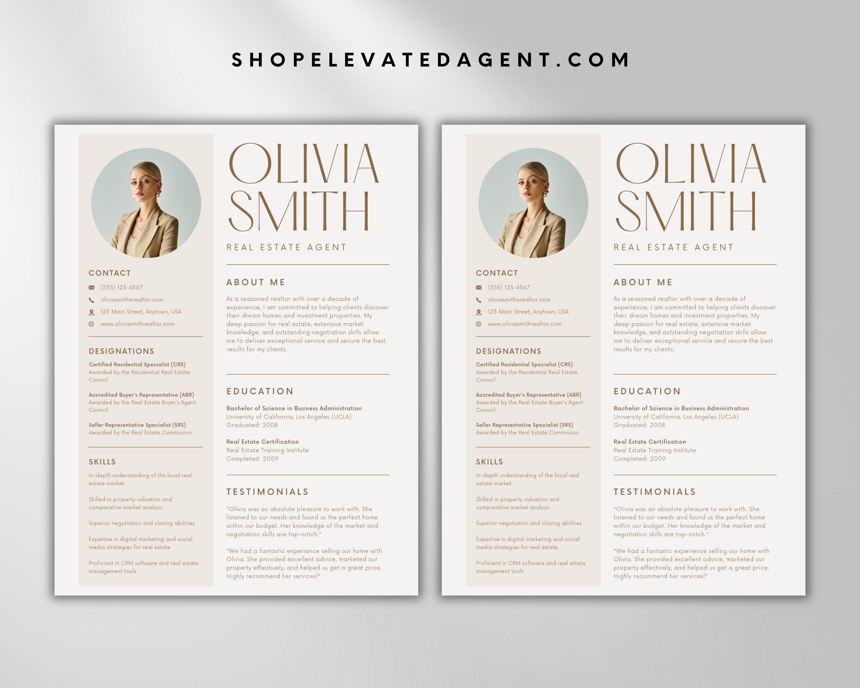 Real Estate Agent Resume, Realtor Marketing, Real Estate Template ...