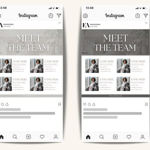 Meet the Team Template, About Us, Meet the Team Instagram Posts, Real ...