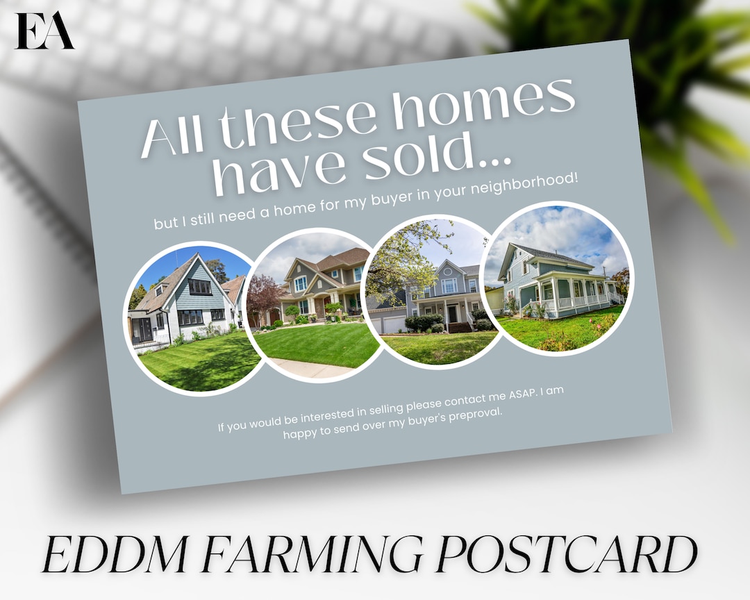 Real Estate Farming Postcard, Postcards for Real Estate, Real Estate ...
