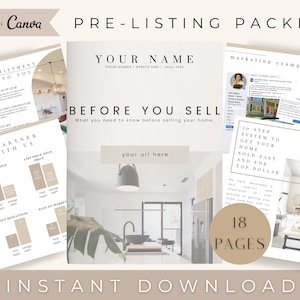 Seller Pre-listing Presentation Real Estate Marketing Editable Canva ...