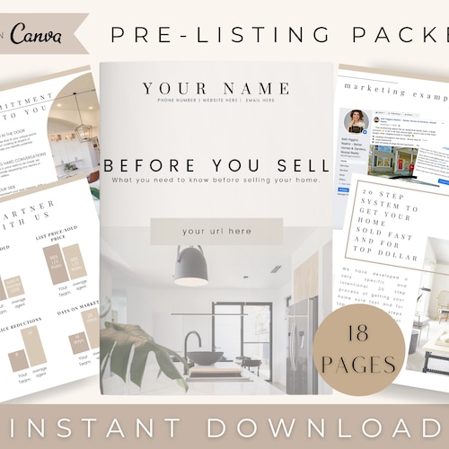 Real Estate Pre-listing Presentation Packet Real Estate - Etsy