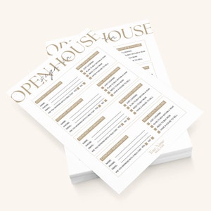 Open House Sign in Sheet, Editable Canva Template, Real Estate Open ...