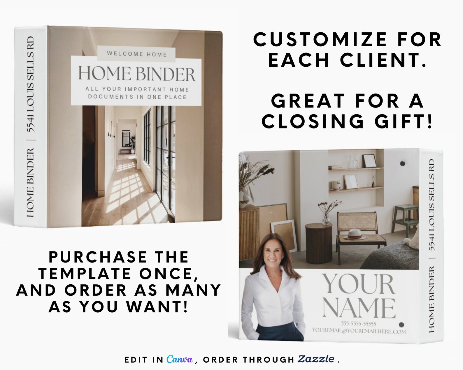 Real Estate Client Closing Gift, New Home Binder, Home Buyer Packet ...