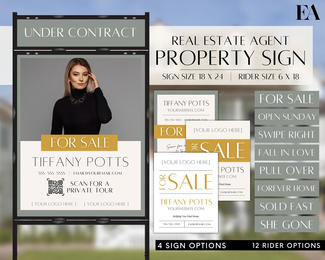Real Estate Sign, Property Sign, for Sale Sign, Realtor Sold Sign ...
