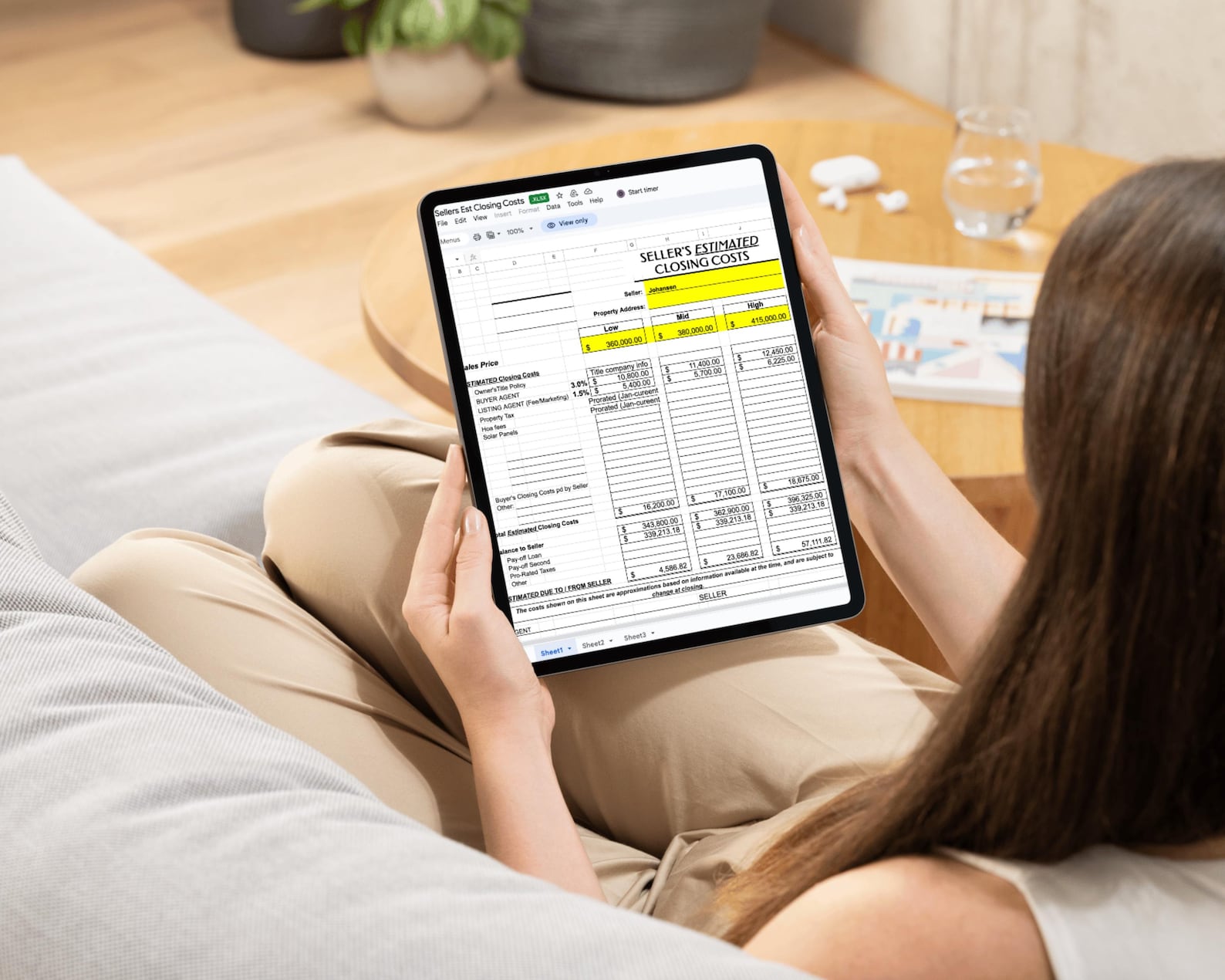 Home Seller Closing Cost Spreadsheet Real Estate Excel Spreadsheet ...