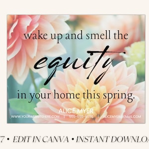 Real Estate Hello Spring Postcard, Realtor Spring Card, Realtor Farming ...