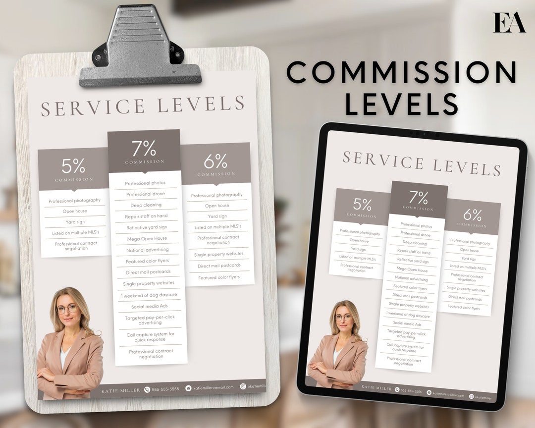 Luxury Real Estate Commission Sheets Home Seller Listing Presentation ...