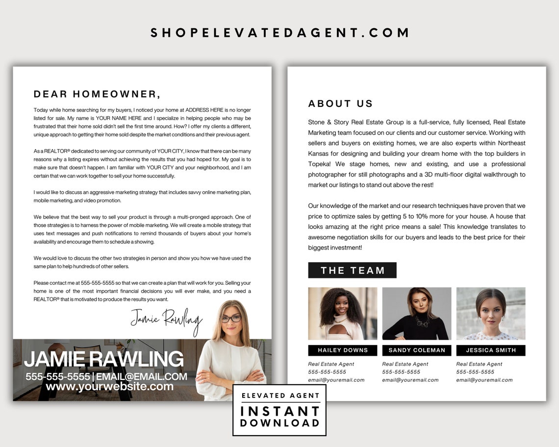 Expired Listing Letter, Real Estate Expired Letter, Listing ...