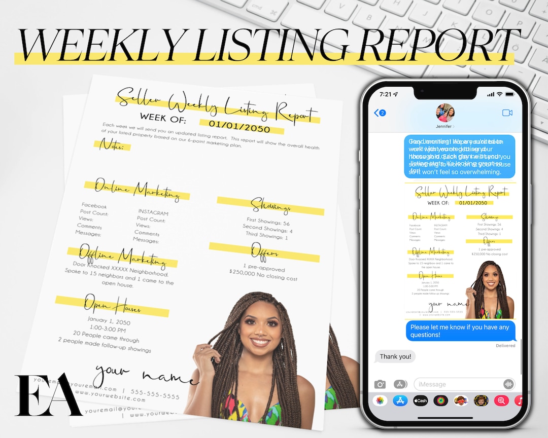 Real Estate Listing Report, Home Seller, Listing Update, Seller Update ...