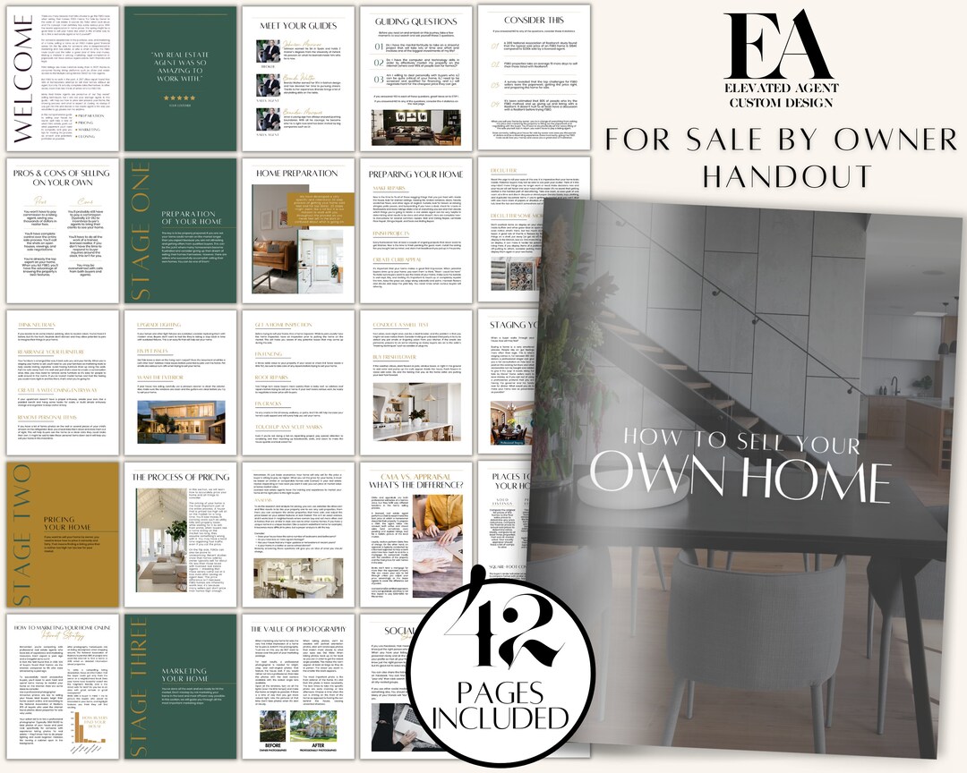 FSBO Guide, FSBO, for Sale by Owner Letter, Real Estate Handout, FSBO ...