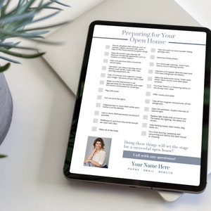 Open House Checklist Real Estate Marketing Open House Flyer Real Estate ...