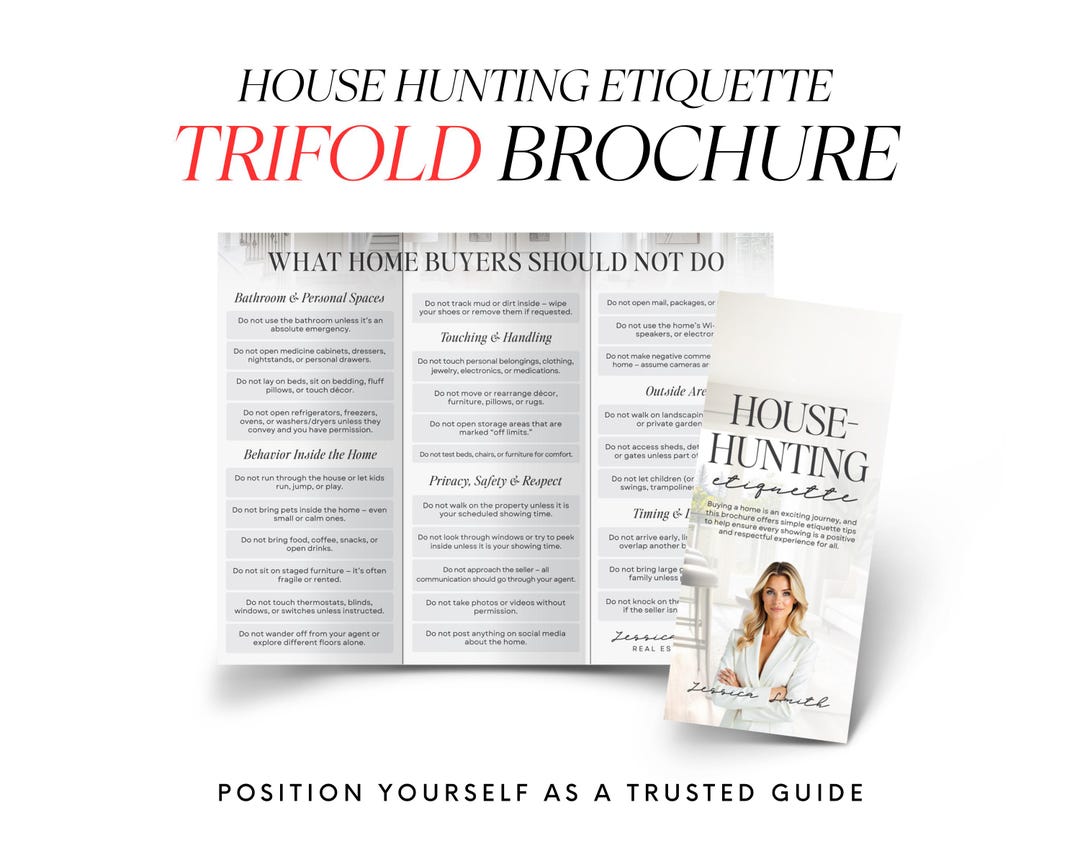 House-hunting Etiquette Trifold Brochure - Real Estate Marketing ...