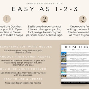 Real Estate Flyer, Home Tour Schedule, Realtor Flyer, Real Estate ...