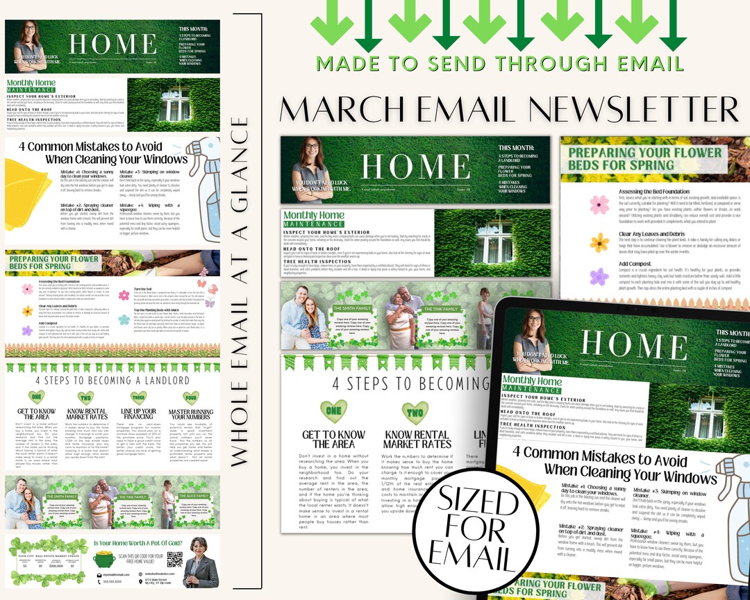 Real Estate March Email Newsletter, Real Estate Marketing, Realtor ...